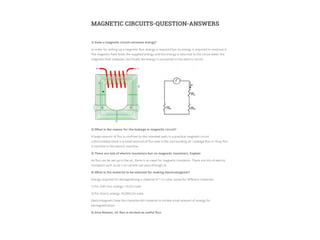 Magnetic circuits question-answers-001 | PPT