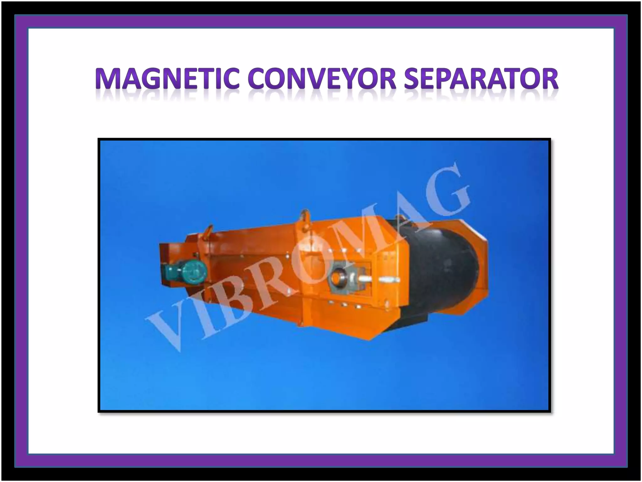 Magnetic Conveyor Roller Separator,Conveyor Belt Magnetic Separator ...