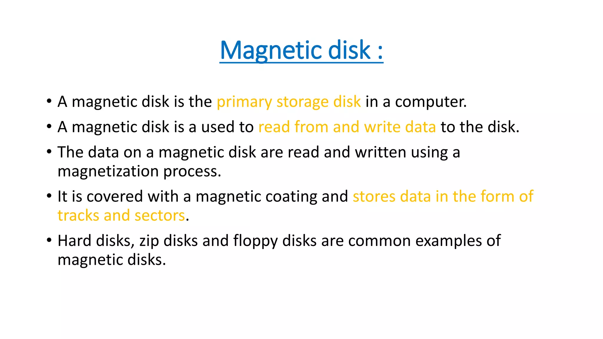 Magnetic Disk | PPTX