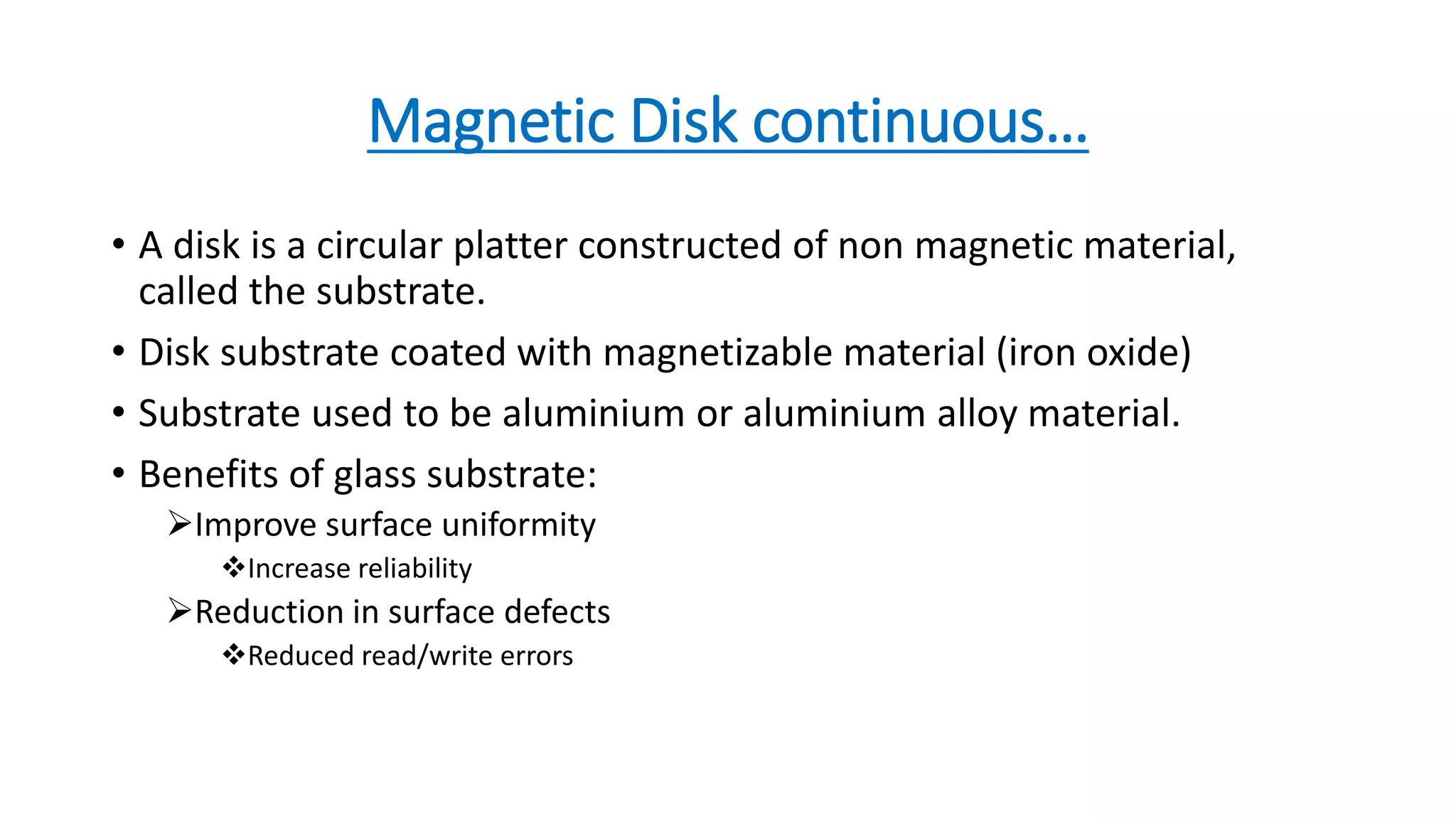 Magnetic Disk | PPTX