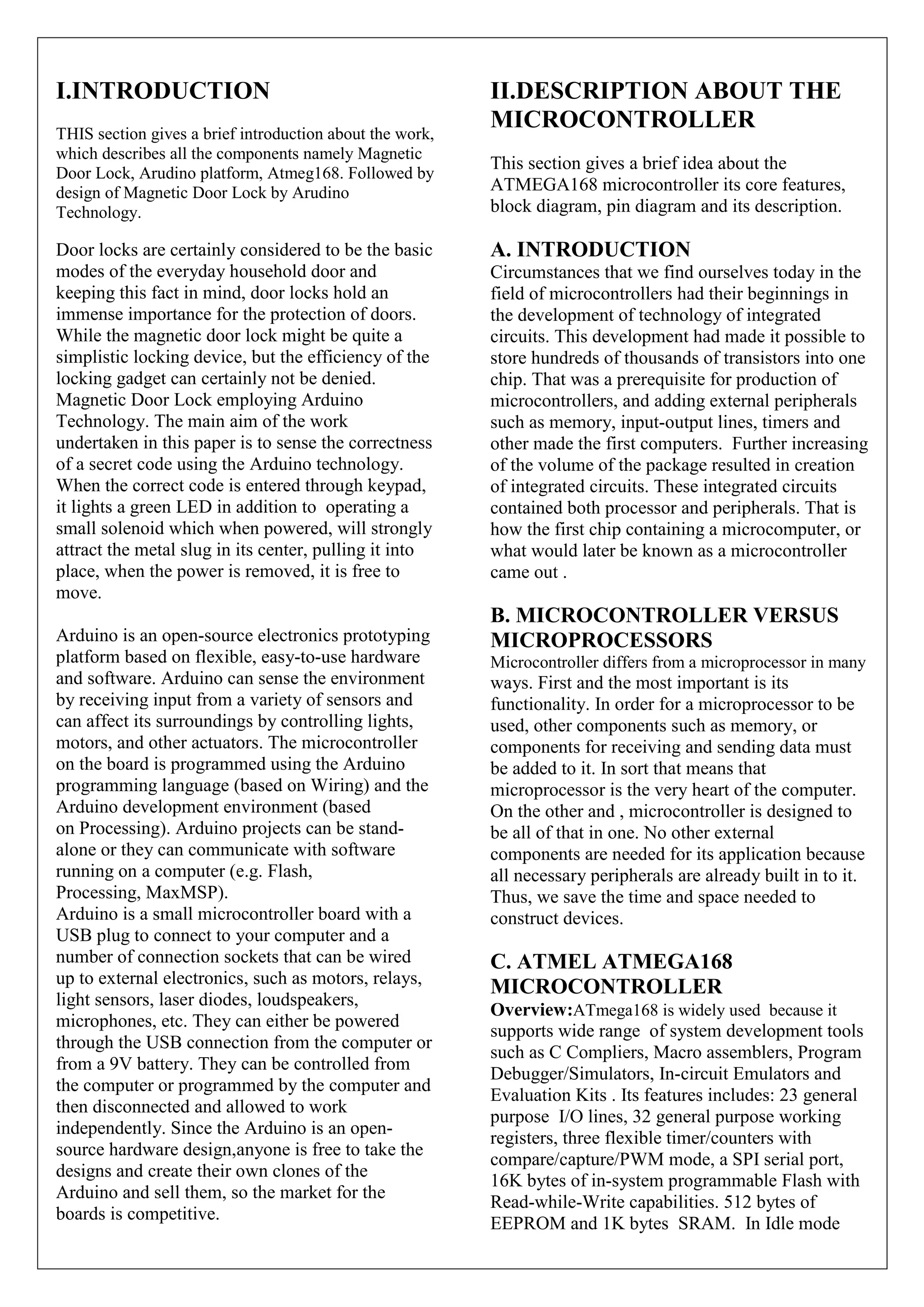 Magnetic door lock | PDF