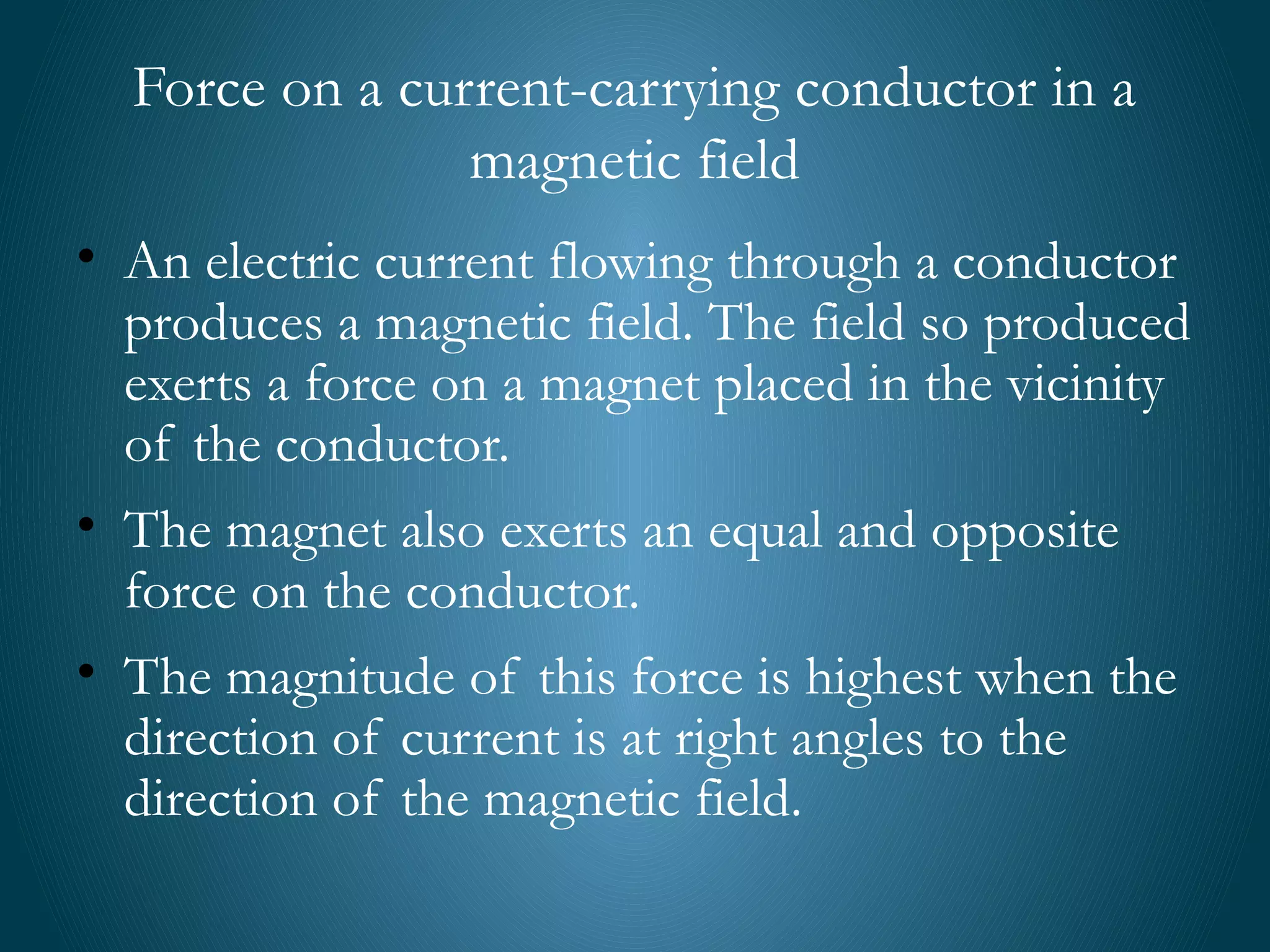 Magnetic effect of electric current | PPT