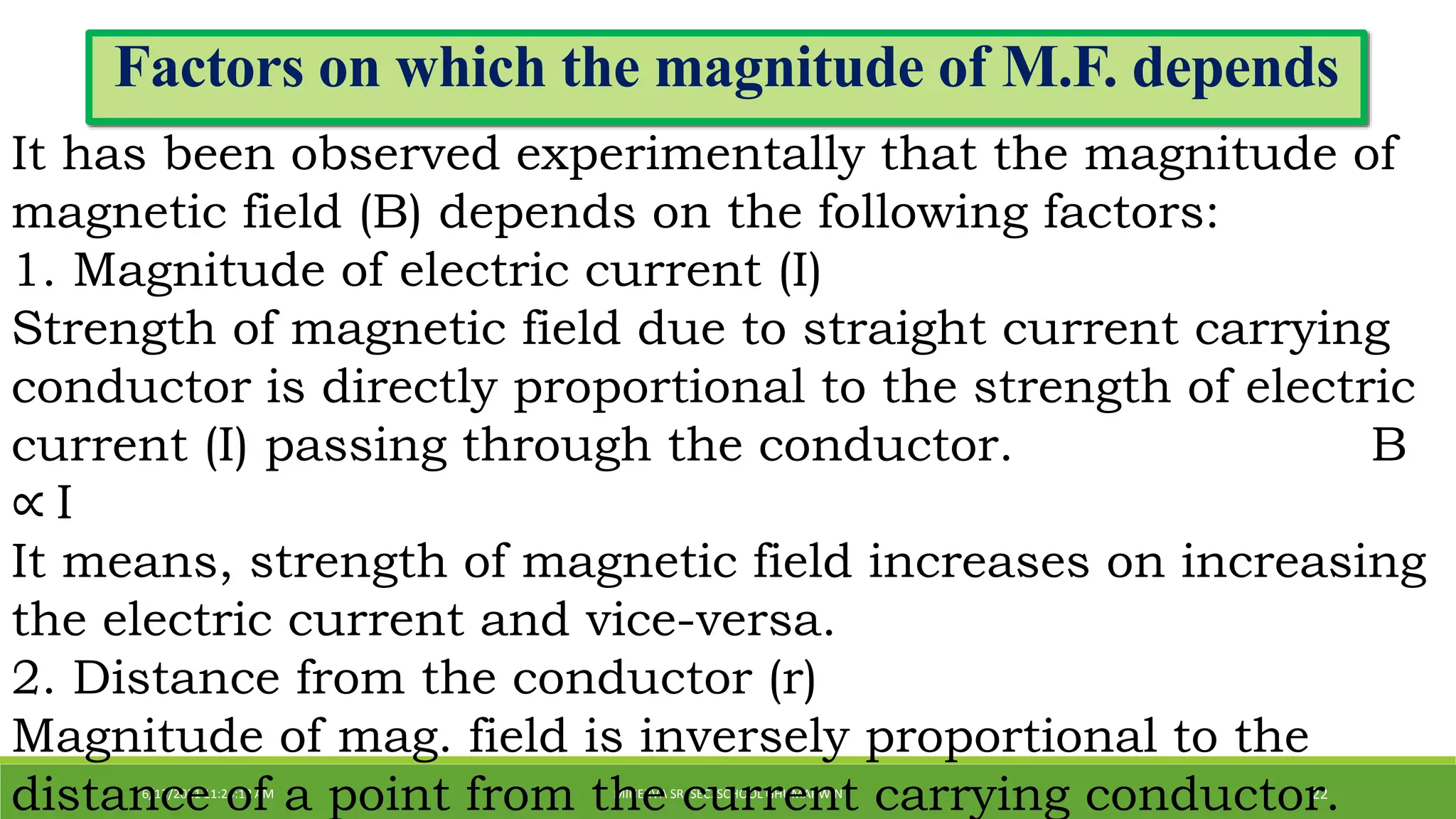 Magnetic Effects of Electric Current 10th Physics | PPTX