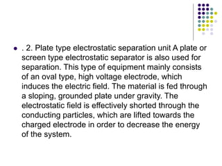 MAGNETIC & ELECTROSTATIC SEPARATION | PPT