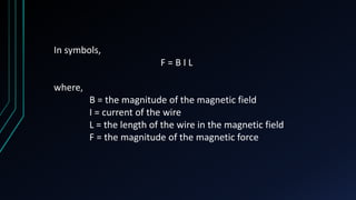 Magnetic field | PPTX | Physics | Science