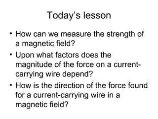 Magnetic fields and electromagnetic induction | PPT
