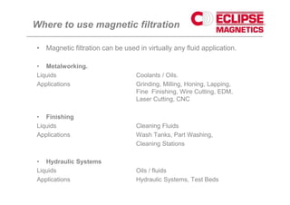 Magnetic filtration overview mvk | PDF