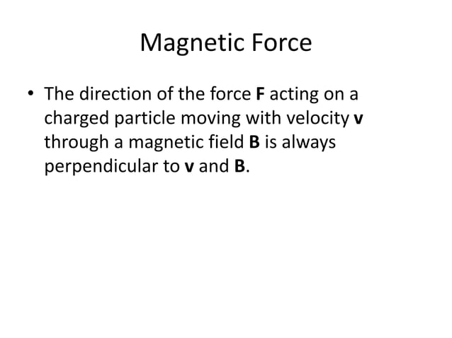 Magnetic force | PPT