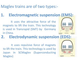 Magnetic levitation | PPTX