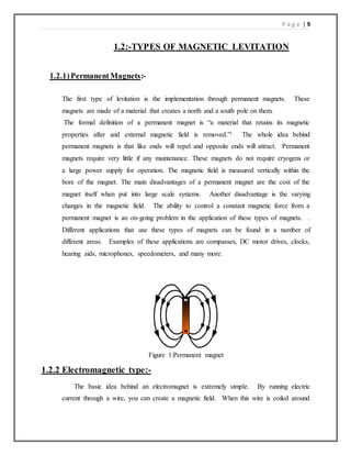 A seminar report on maglev train | DOCX