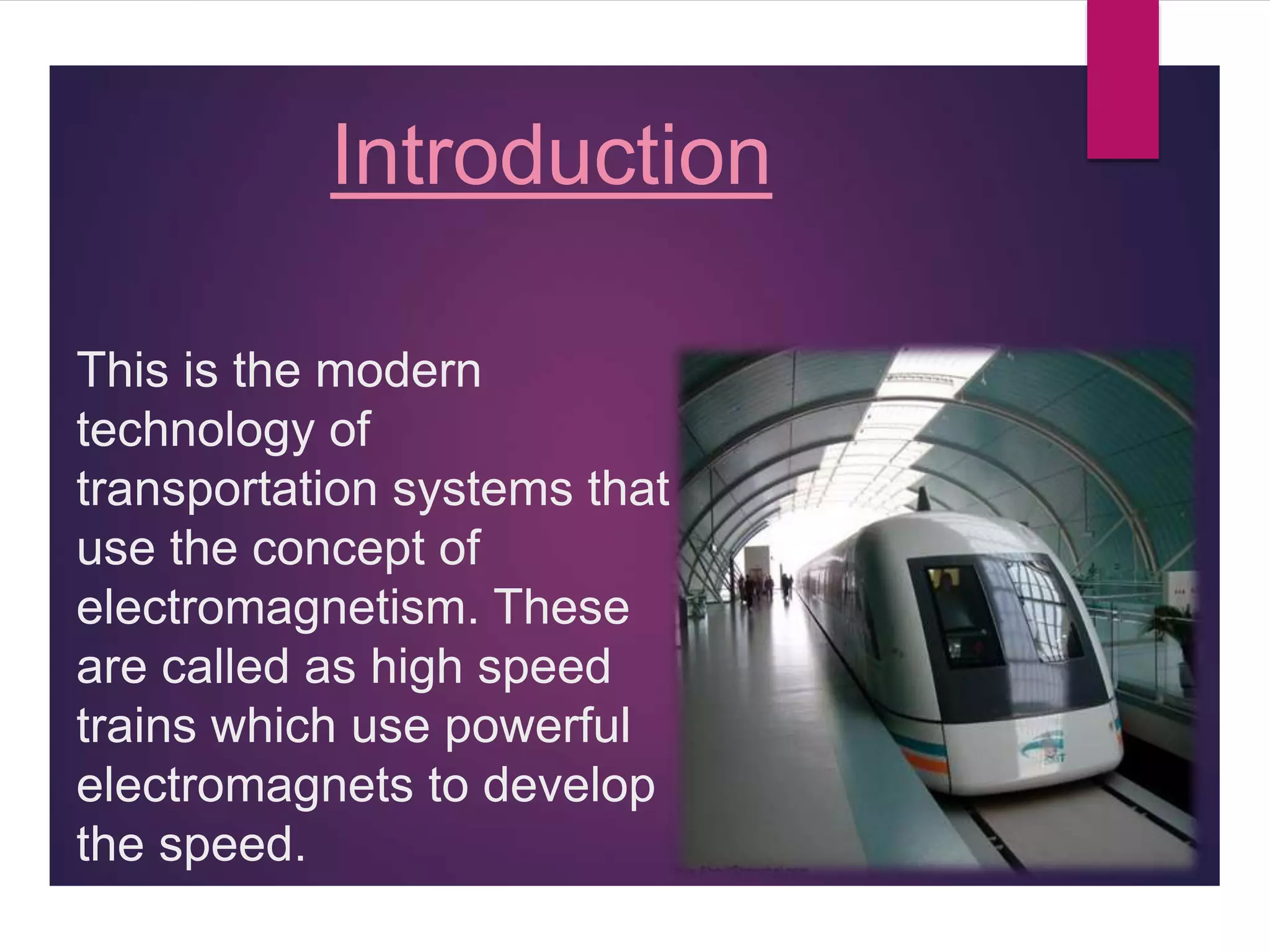 Magnetic levitation trains | PPTX | Rail Travel | Travel Type