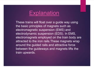 Magnetic levitation trains | PPTX | Rail Travel | Travel Type