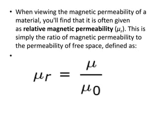 influence of highly permeable material on magnetic lines | PPTX