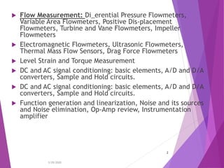 Electrical Measurement, Instrumentation and Sensors | PPT