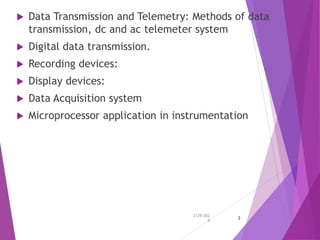 Electrical Measurement, Instrumentation and Sensors | PPT