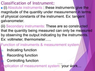 Electrical Measurement, Instrumentation and Sensors | PPT