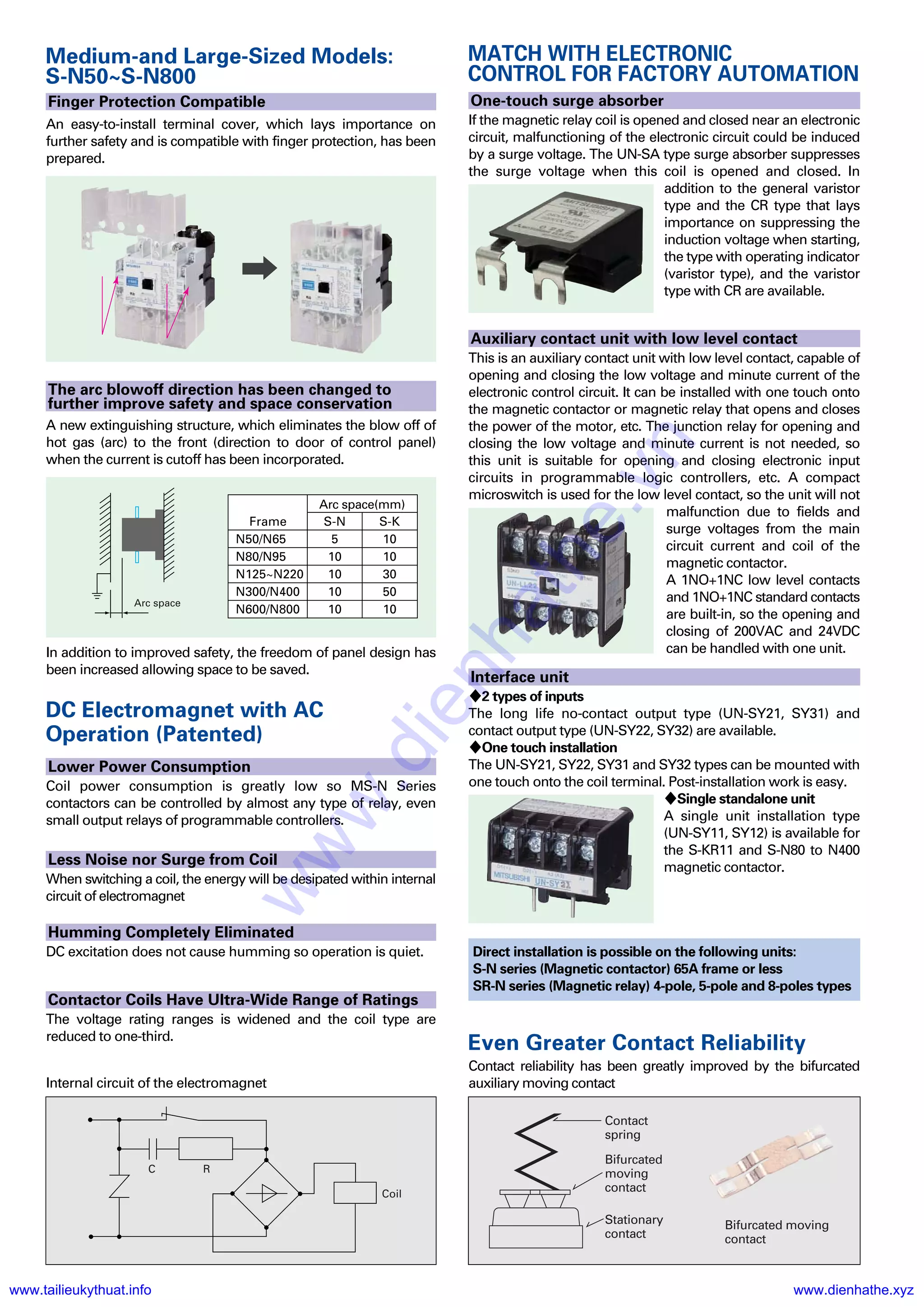 Magnetic motor starters and magnetic contactors ms n series dienhathe.org