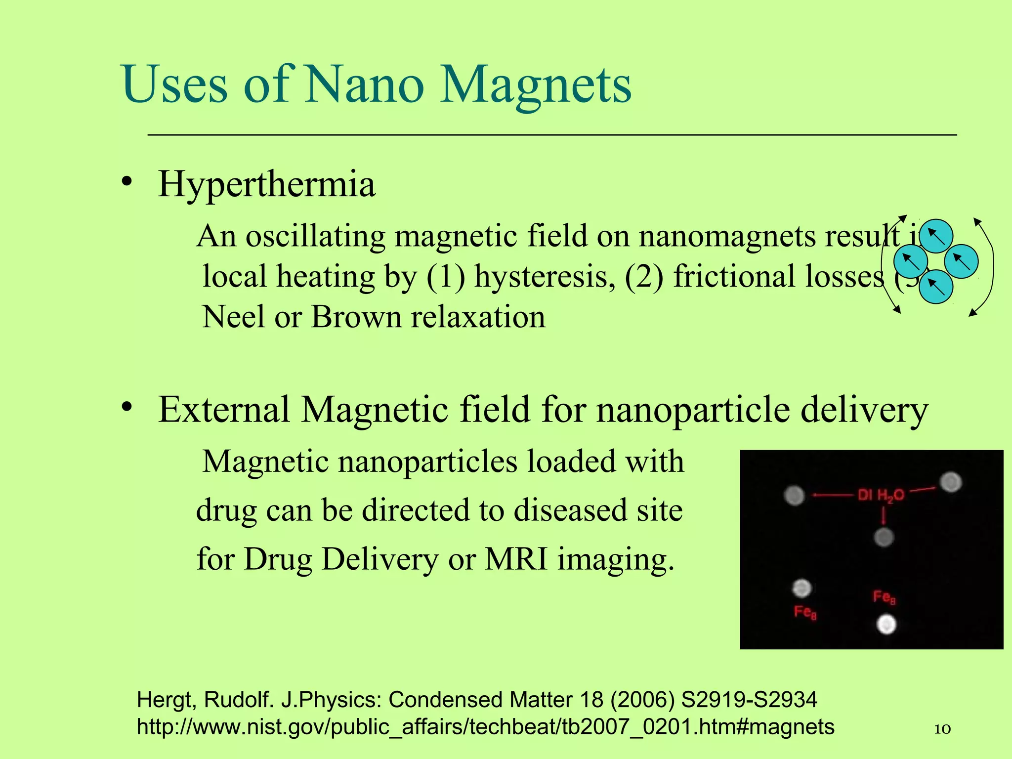 Magnetic nanoparticles applications and bioavailability for cancer ...