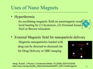 Magnetic nanoparticles applications and bioavailability for cancer ...