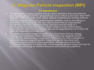 Magnetic particle inspection | PPTX