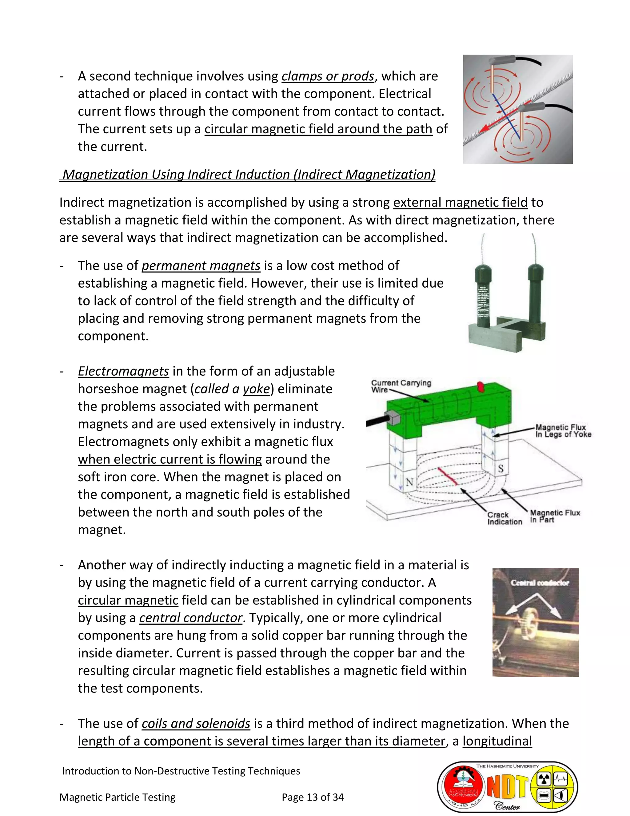 Magnetic particle testing | PDF
