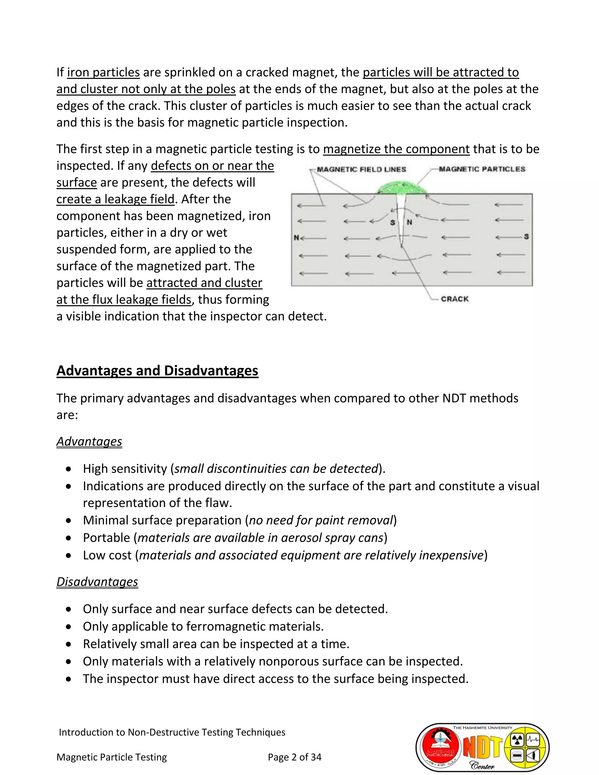 Magnetic particle testing | PDF