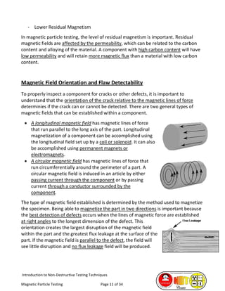 Magnetic particle testing | PDF