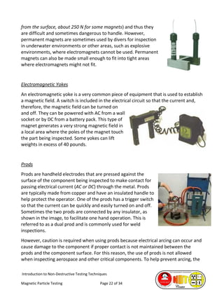 Magnetic particle testing | PDF