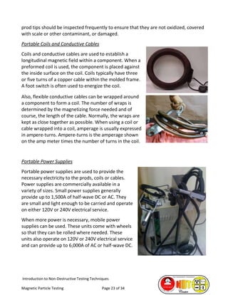 Magnetic particle testing | PDF