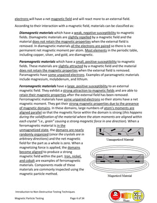 Magnetic particle testing | PDF
