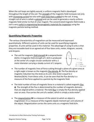 Magnetic particle testing | PDF
