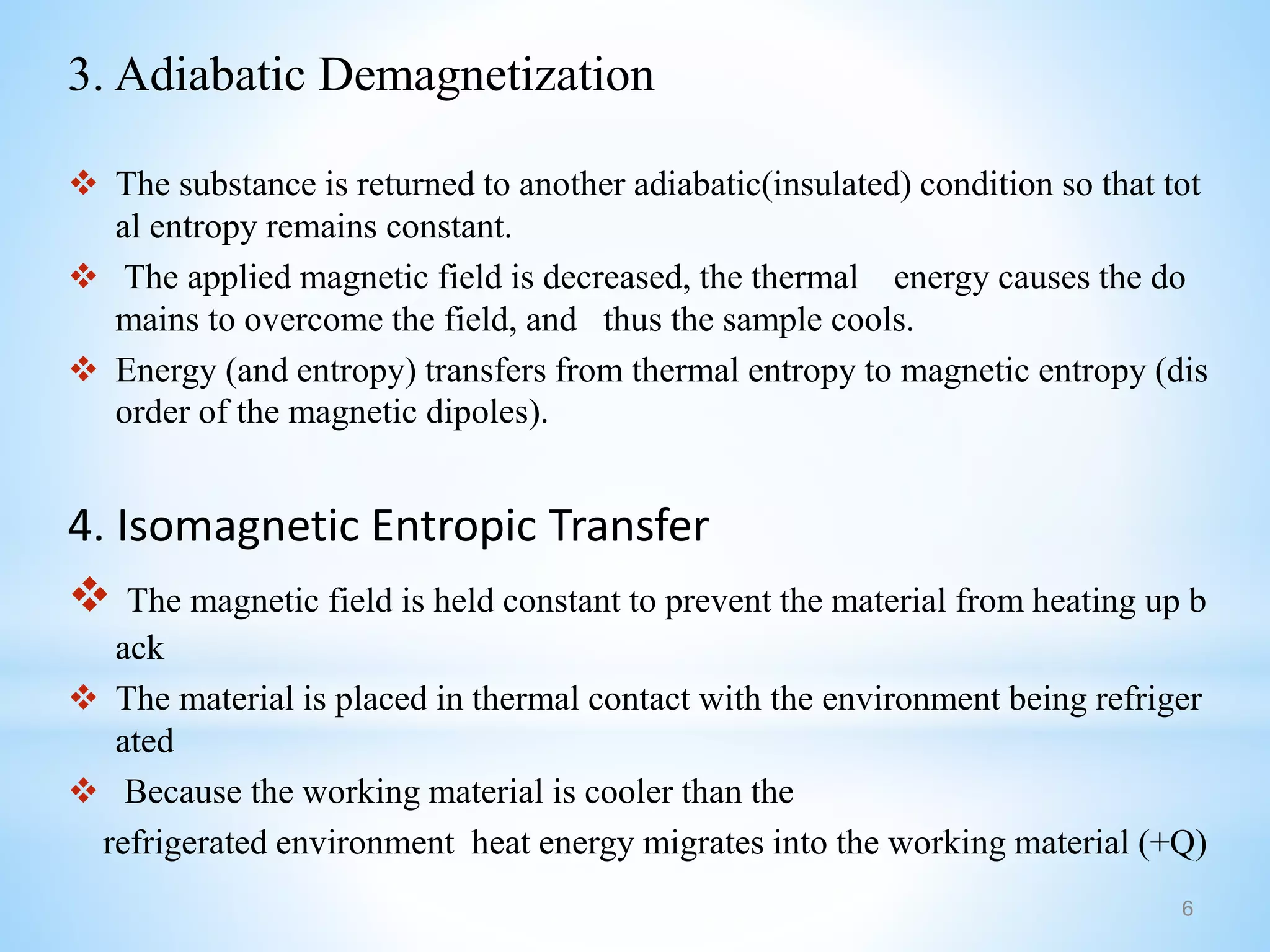 Magnetic refrigeration | PPTX | Physics | Science