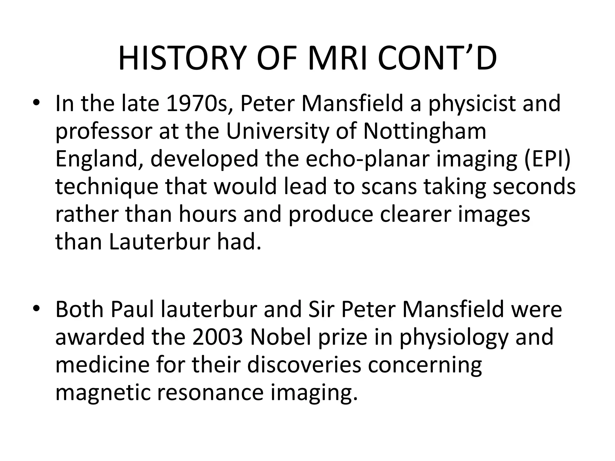 Introduction to Magnetic resonance imaging (mri) | PPTX