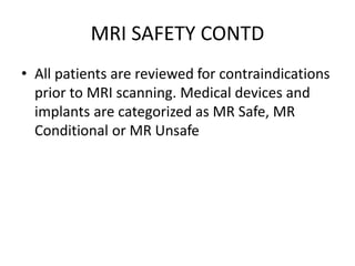 Introduction to Magnetic resonance imaging (mri) | PPTX