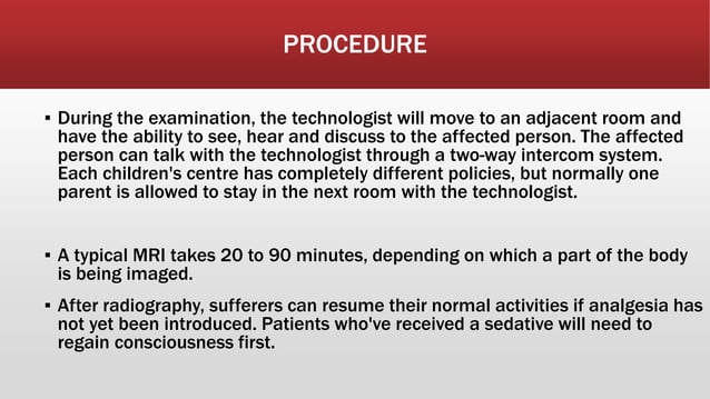 Magnetic resonance imaging (MRI) - medical information | PPTX