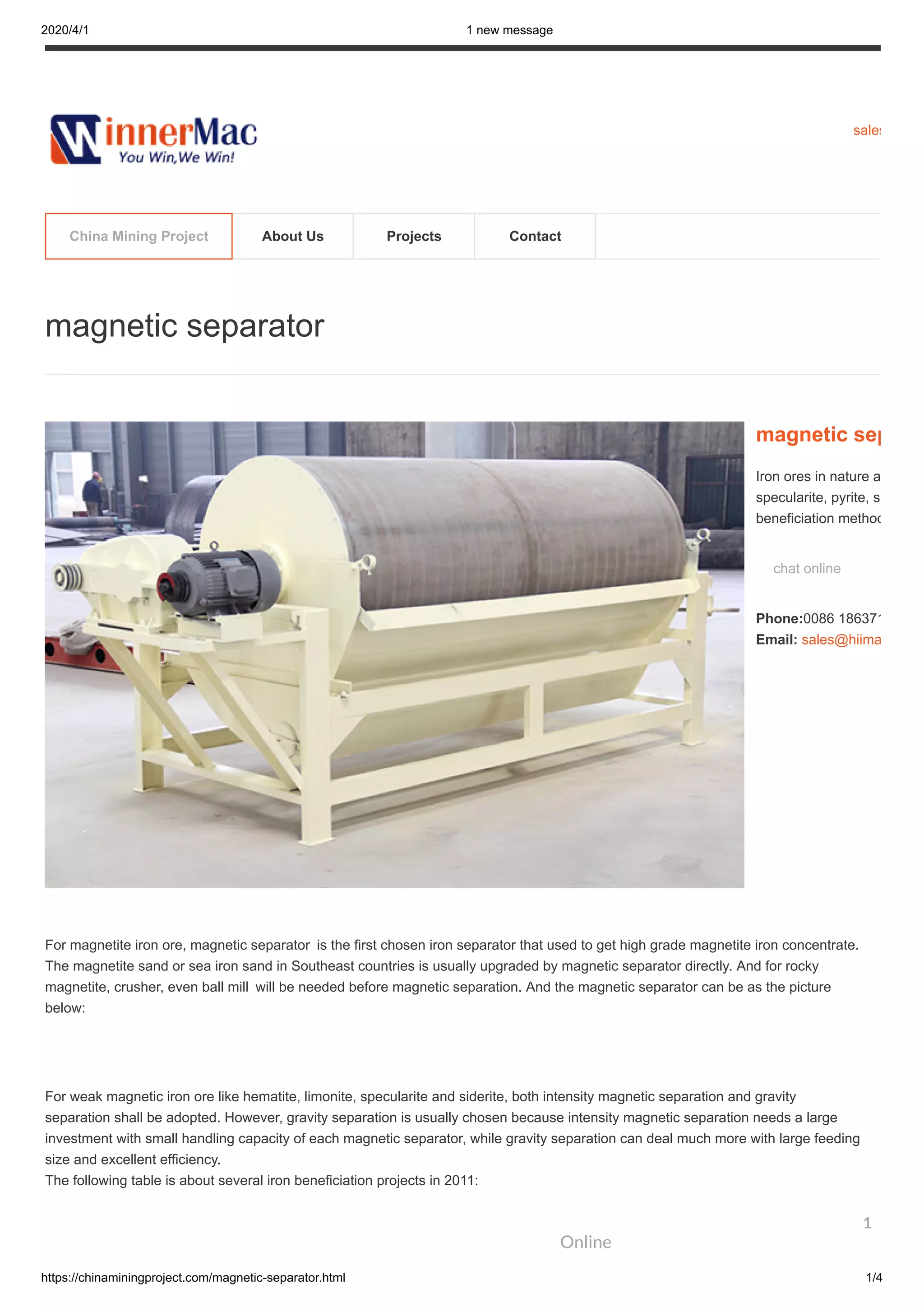 Magnetic separator | PDF