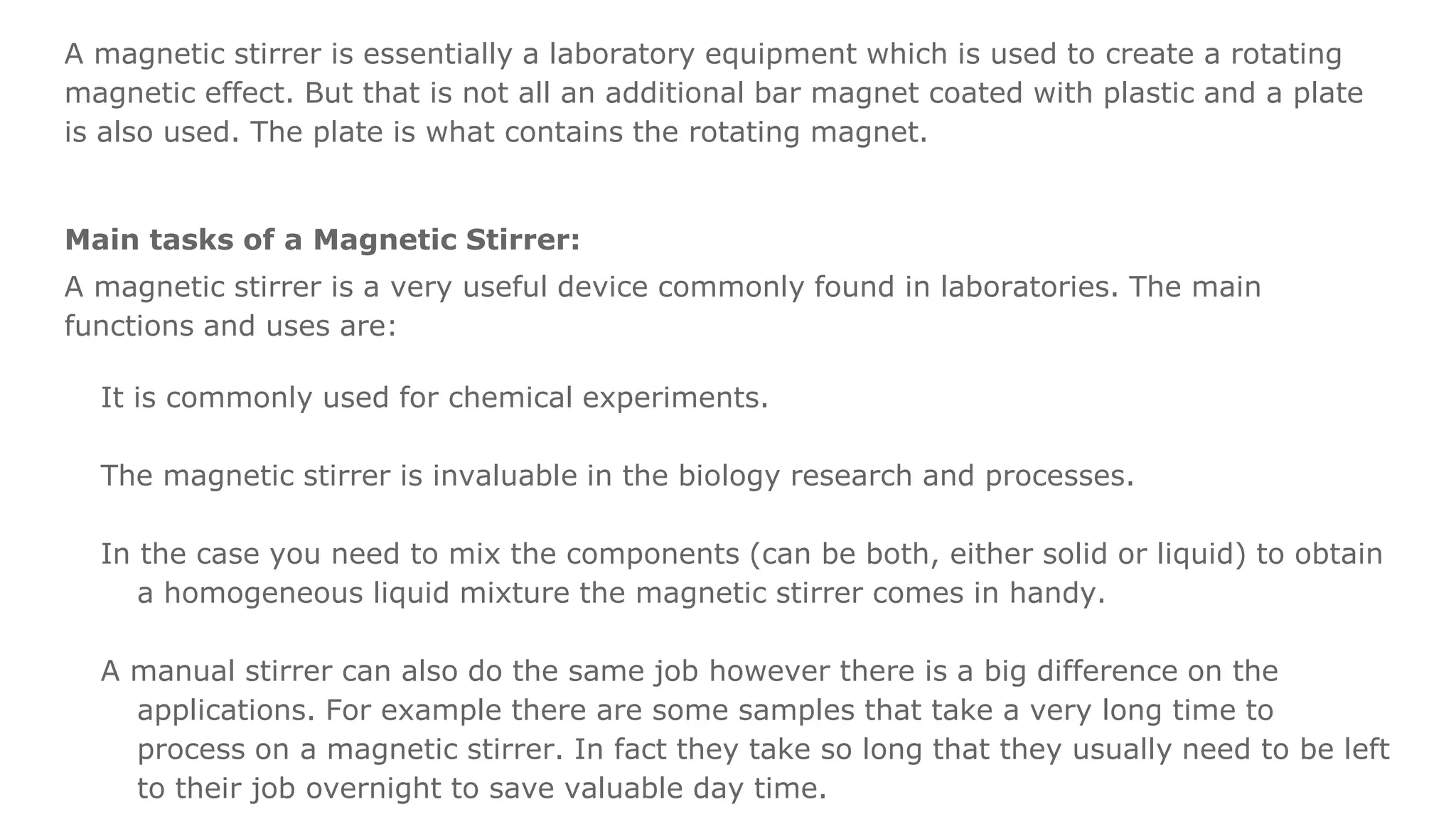 Magnetic stirrer – a simple yet effective device | PPTX | Science