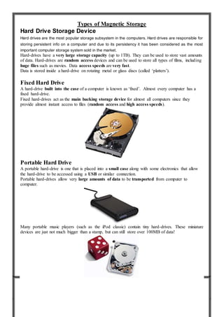 Storage Devices List