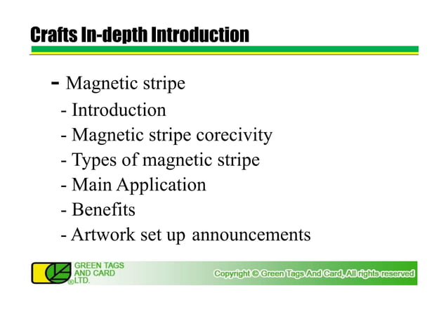 Magnetic Stripe card | PPT