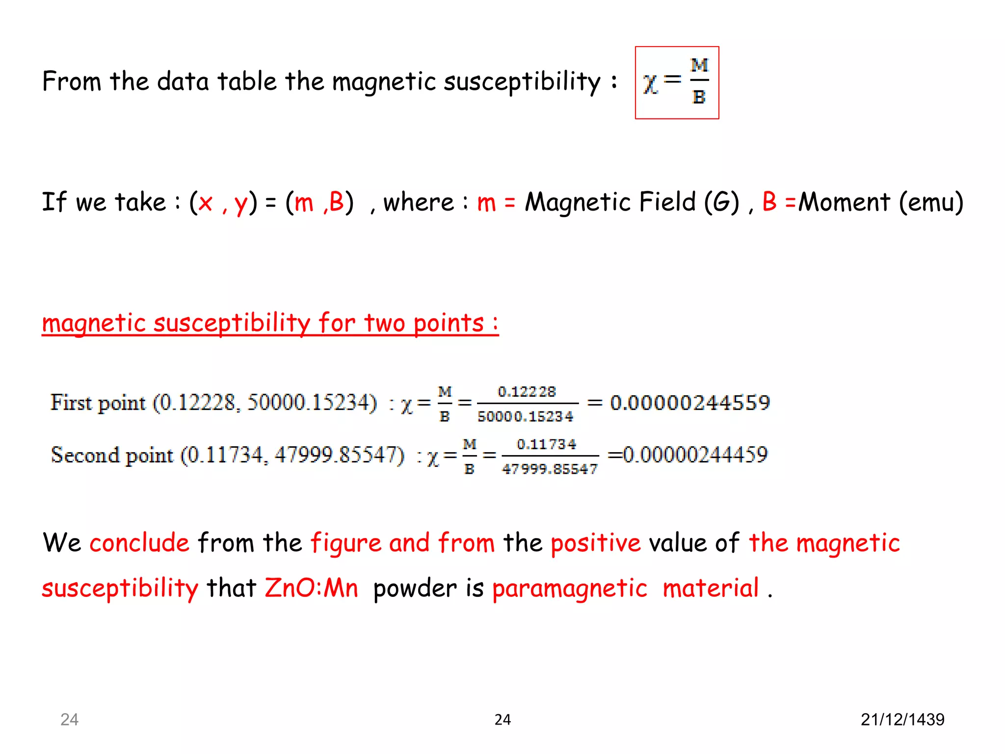 Magnetic susceptibility of magnetic materials | PPTX