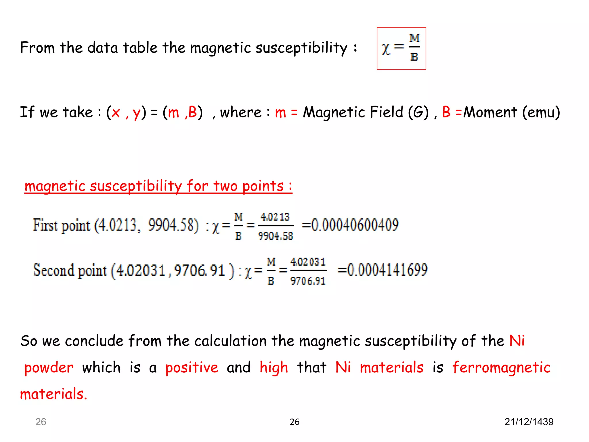 Magnetic susceptibility of magnetic materials | PPTX