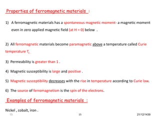 Magnetic susceptibility of magnetic materials | PPTX