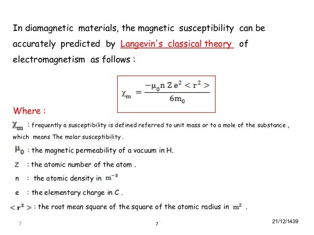 Magnetic susceptibility of magnetic materials