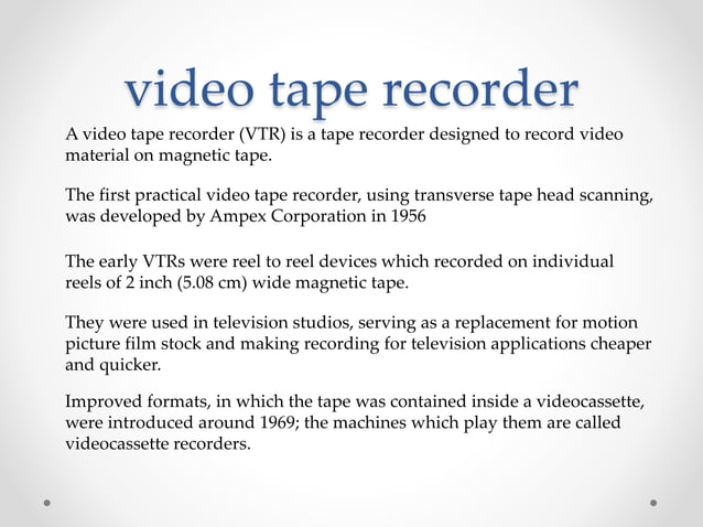Magnetic tape and recording formats | PPTX