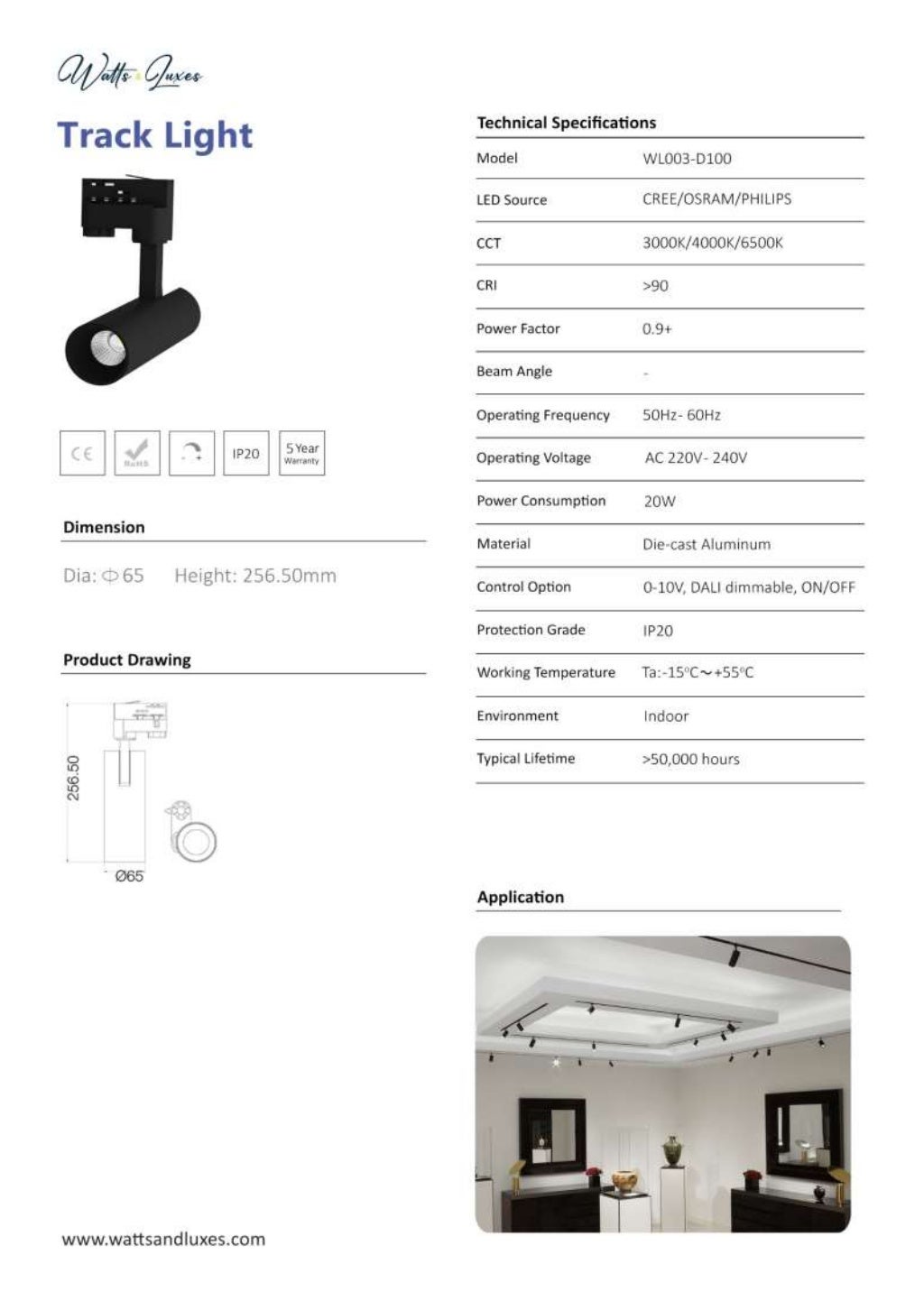 Magnetic Track Light | Watts & Luxes | Architectural Lighting | PDF