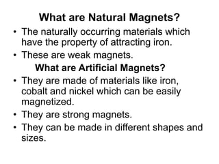 Magnetism and Electricity - ppt useful for grade 6,7 and 8 | PPTX