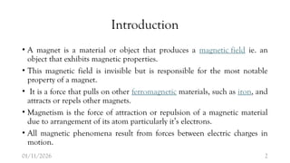 Magnetism introduction and types of magnetism | PPTX