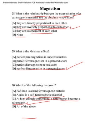 Magnetism solution | PDF