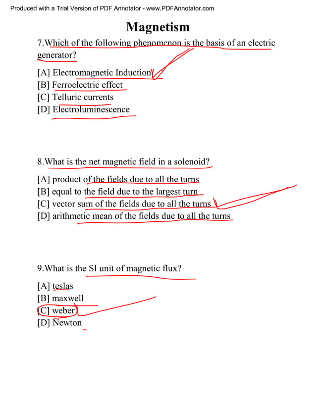Magnetism solution | PDF