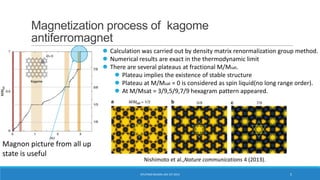 Magnetization process of the kagome magnets | PPTX